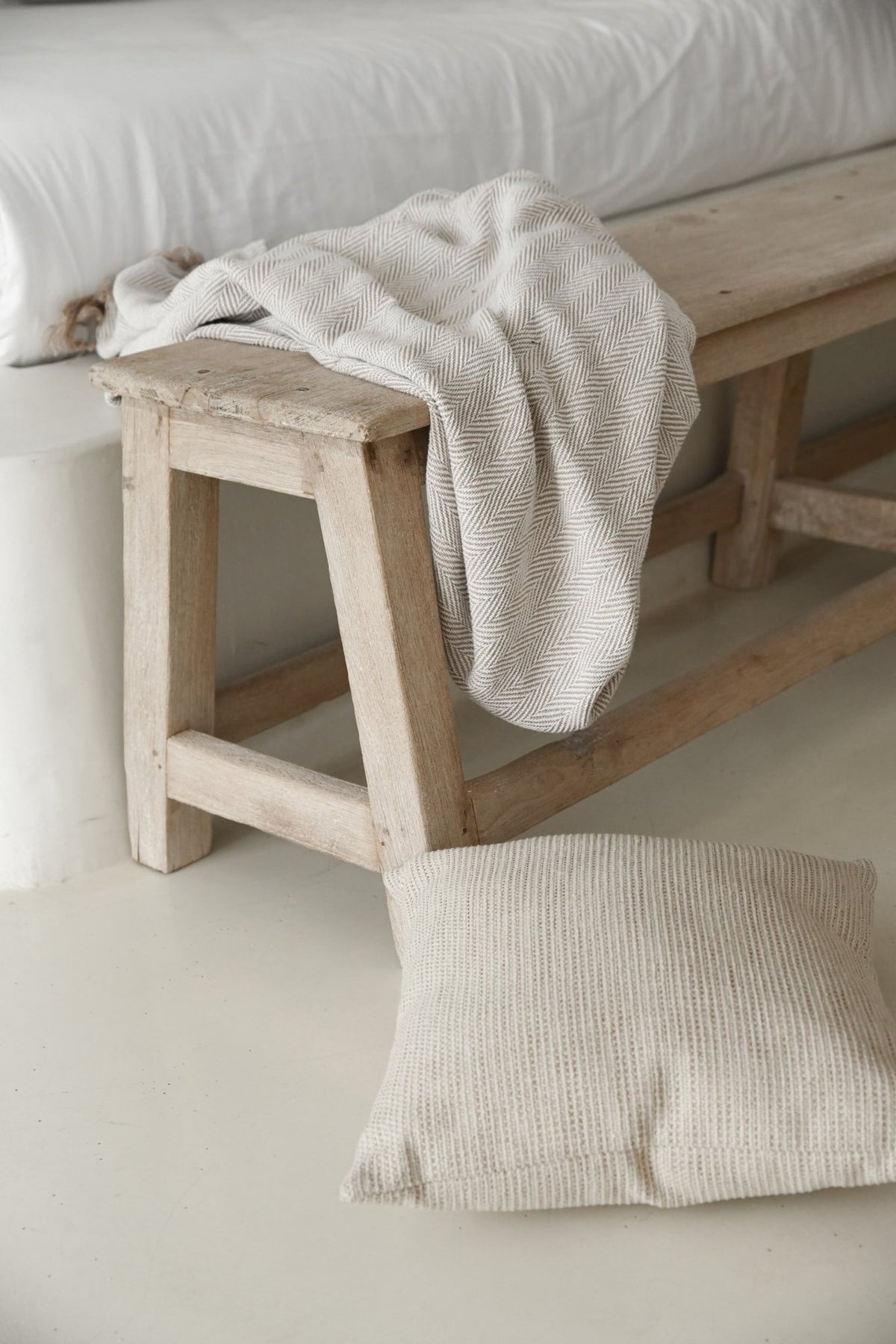 Vintage Bleach Bench | BHM Home